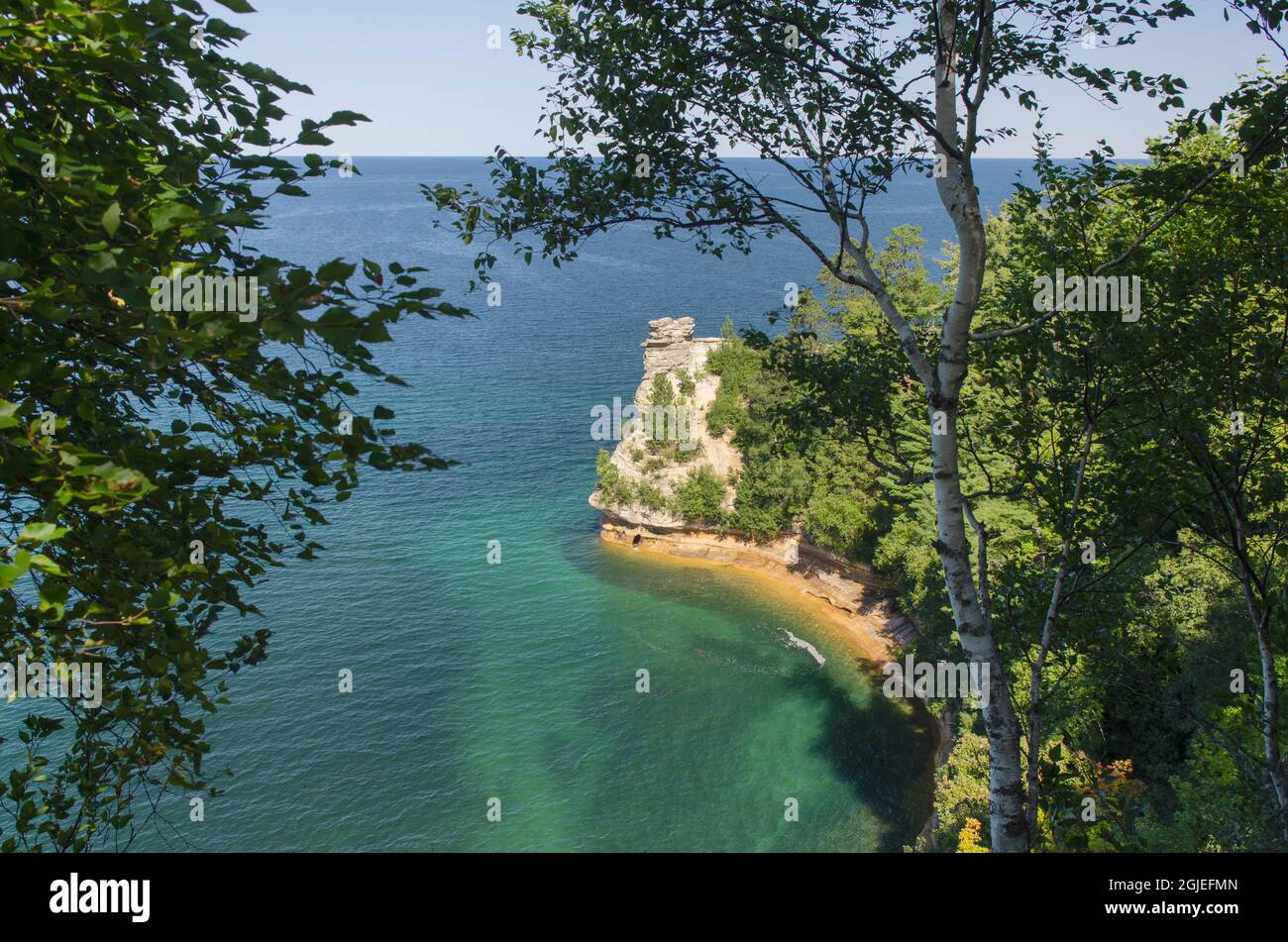 Miners Castle Pictured Rocks National Lakeshore, Michigan Stock Photo ...