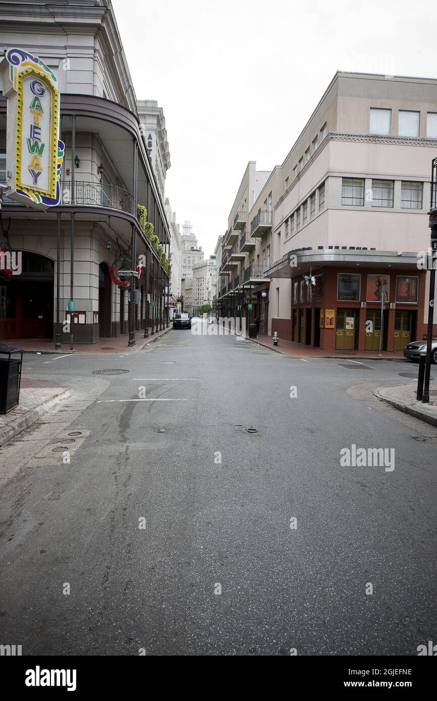 The tourist magnet Burbon Street lays silent and empty in the evacuated ...