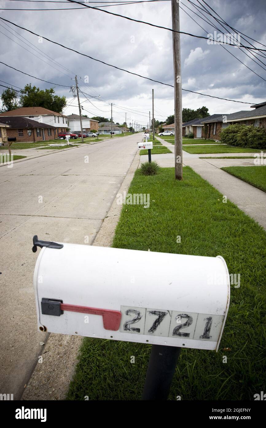 An street scene from the evacuated and empty city of New Orleans. The ...