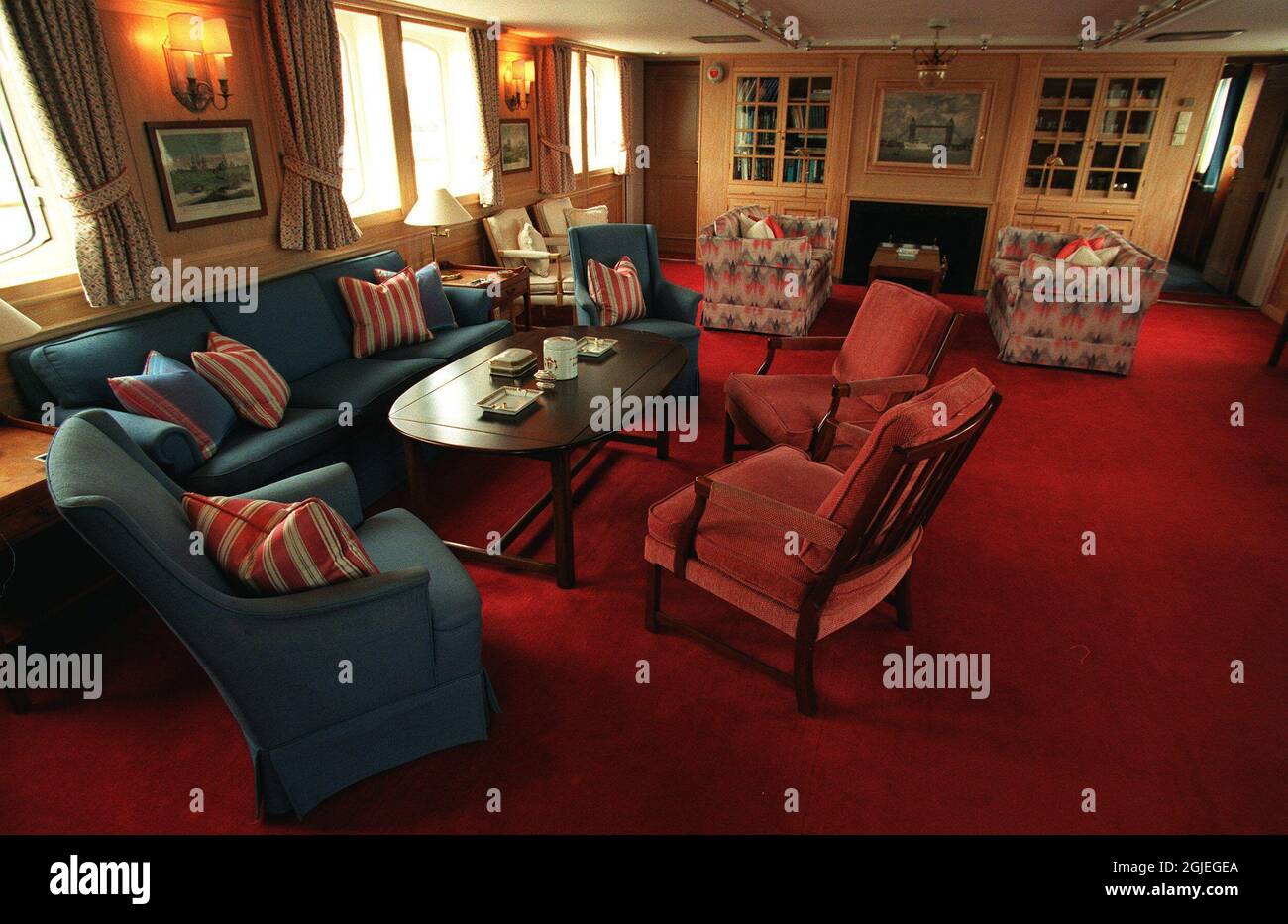 A general view of the interior aboard The Royal Yacht Stock Photo - Alamy