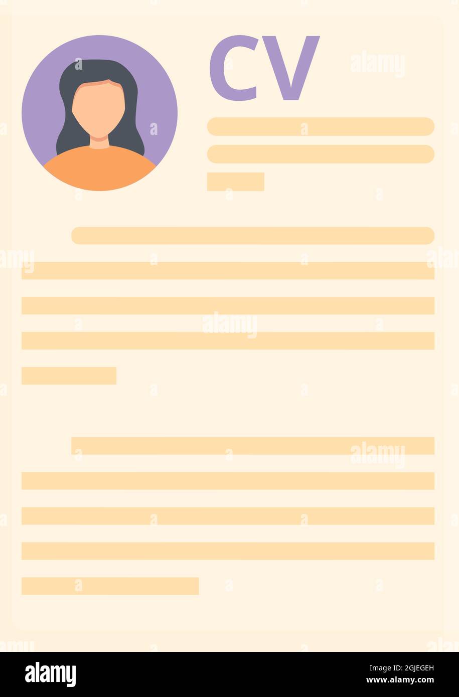 People hr cv icon cartoon vector. Job candidate. Person talent Stock ...