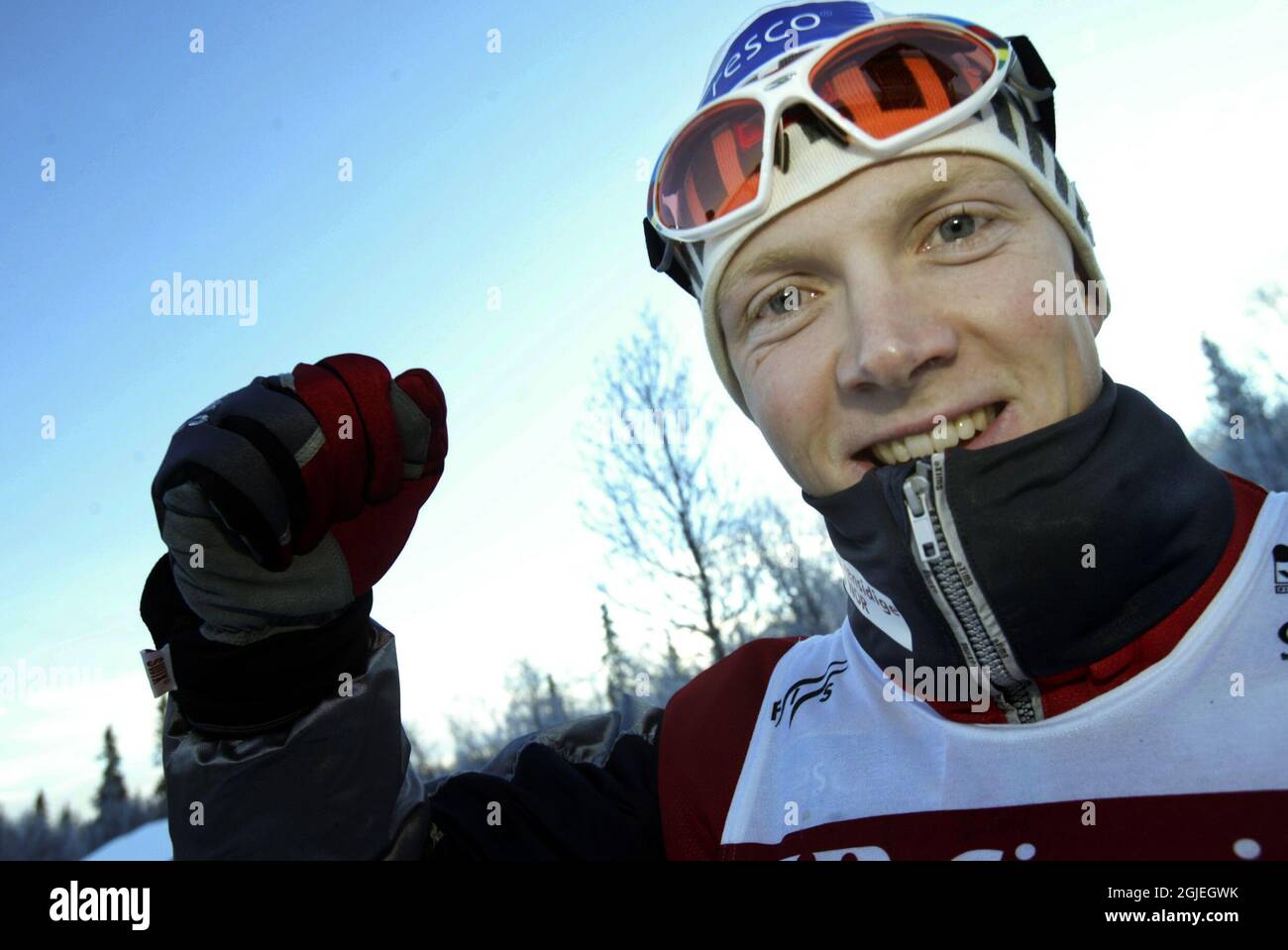 Norway's Tore Ruud Hofstad is delighted with his second place finish ...