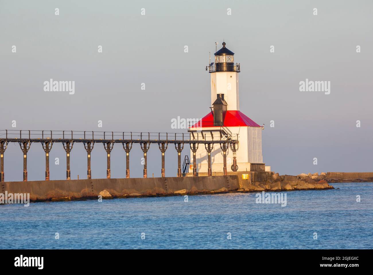 Michigan city pier lighthouse hi-res stock photography and images - Alamy