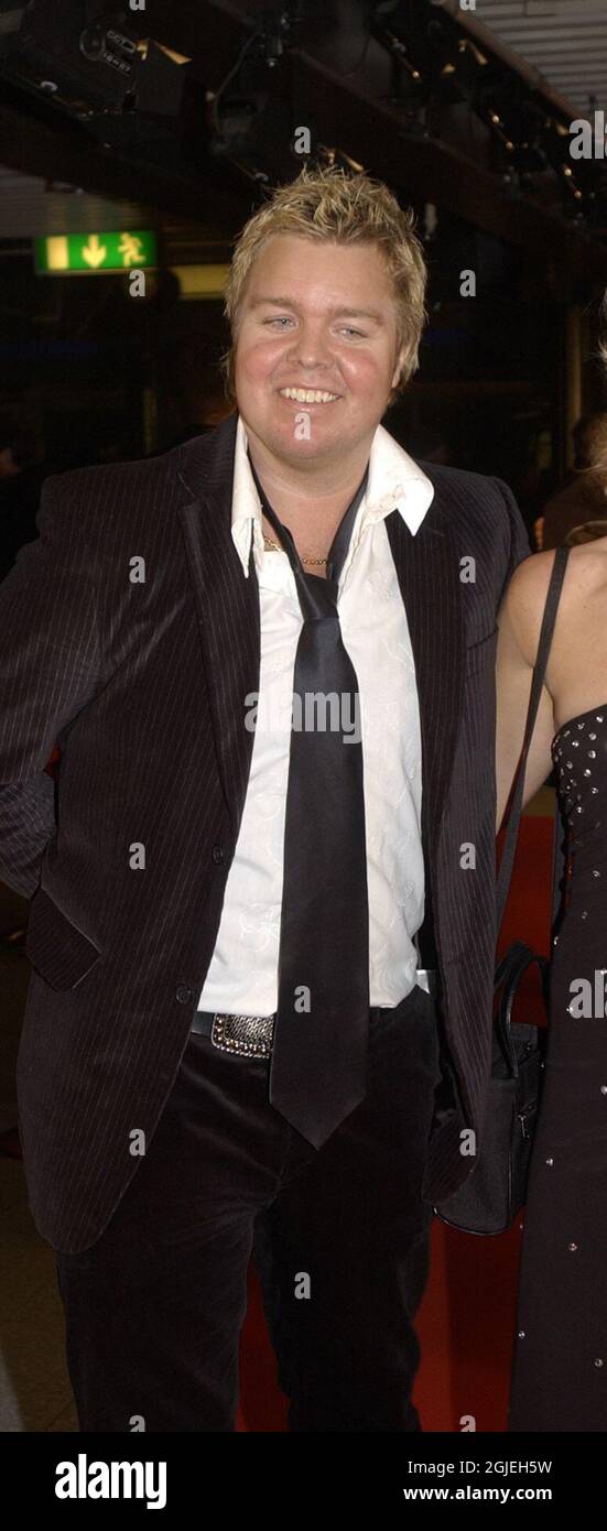 Ex Swedish international soccer player Tomas Brolin arrives Stock Photo ...
