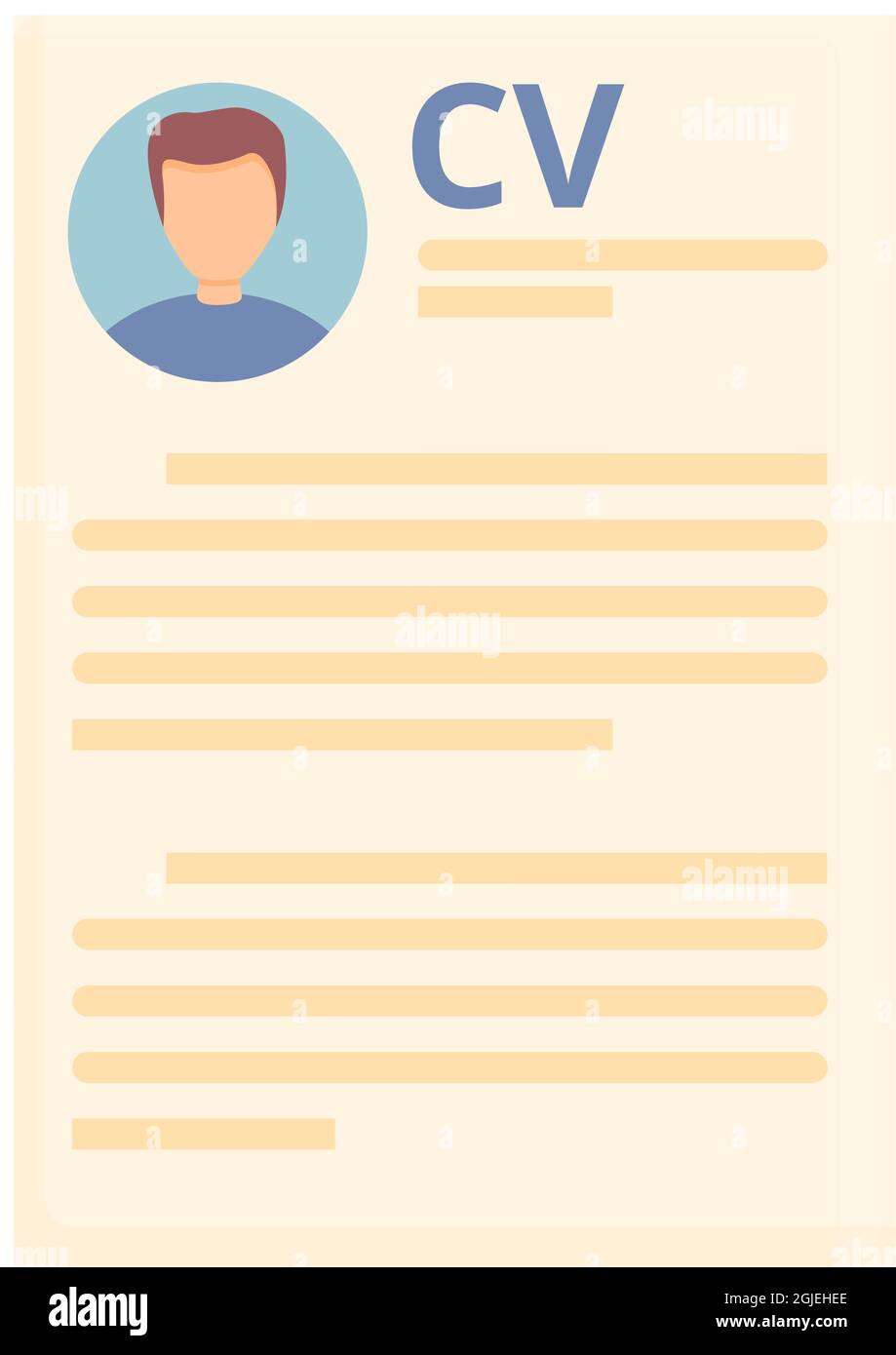 Cv paper icon cartoon vector. Job candidate. Person search Stock Vector ...