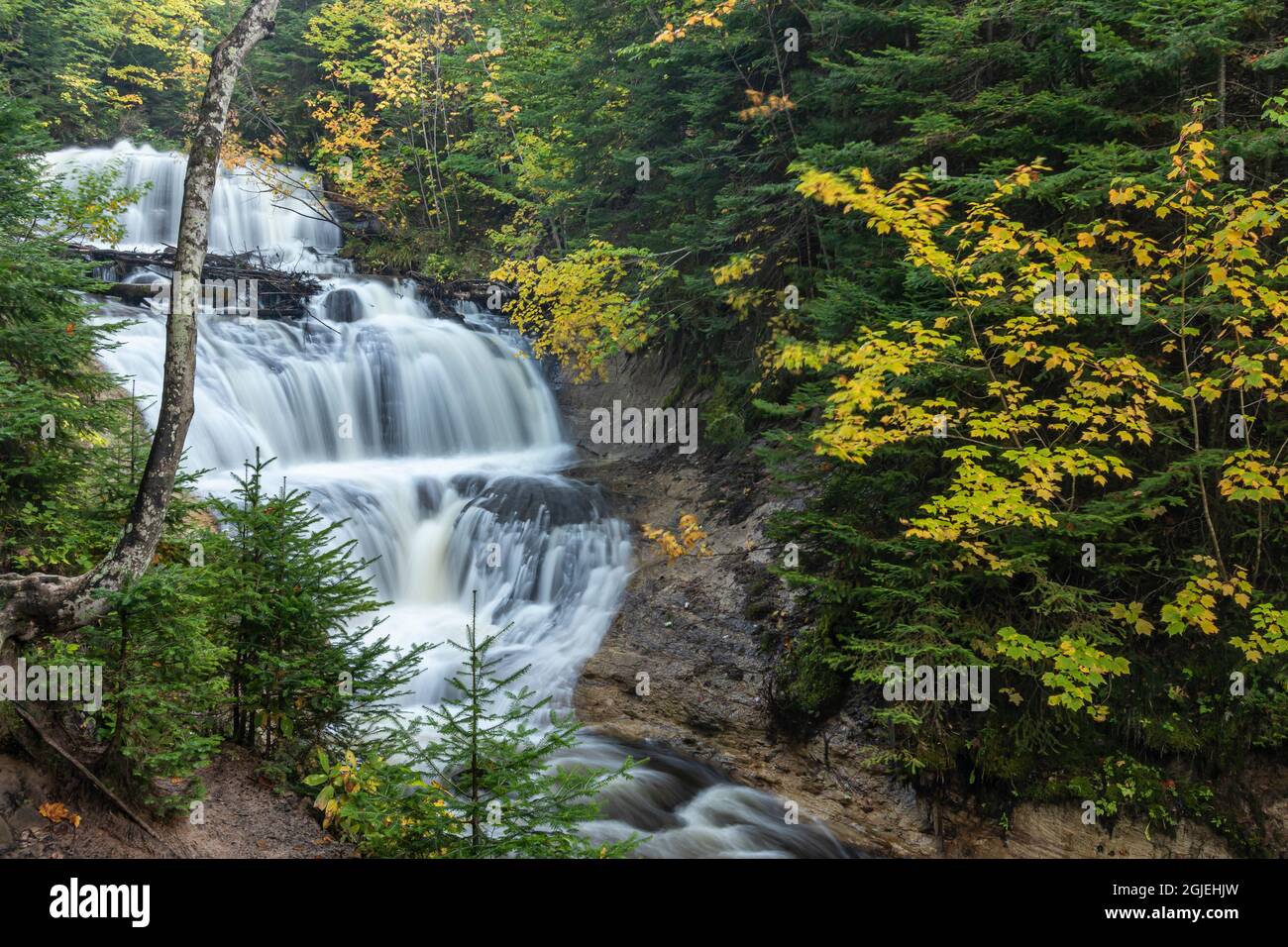 Michigan, Upper Peninsula, Sable Falls Stock Photo - Alamy