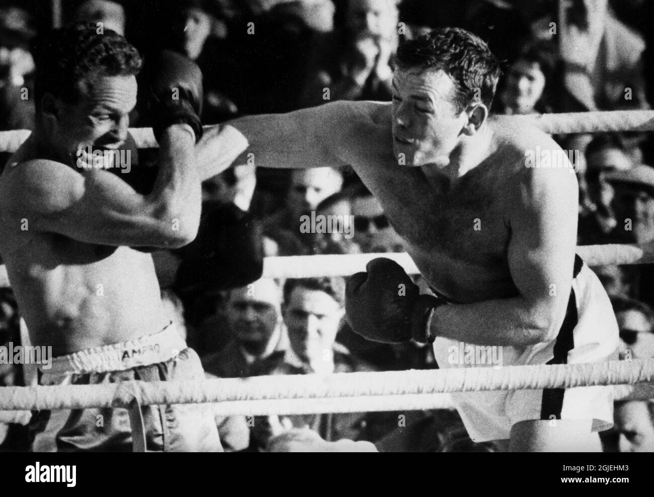 Swedish heavyweight boxing champion Ingemar Johansson pictured during ...