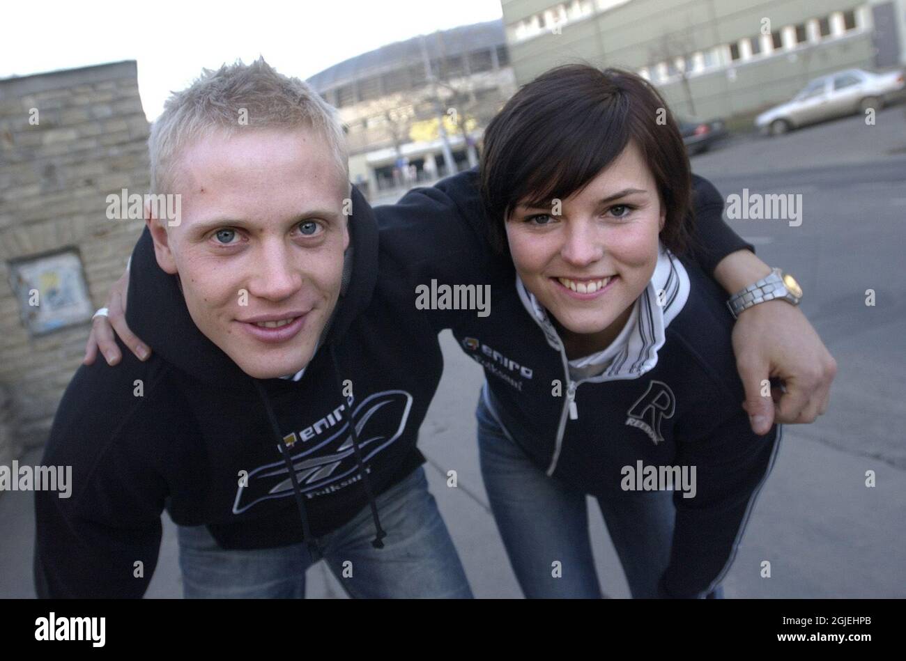 Swedish 200 meters runner Johan Wissman (l) and 100 meters hurdles ...