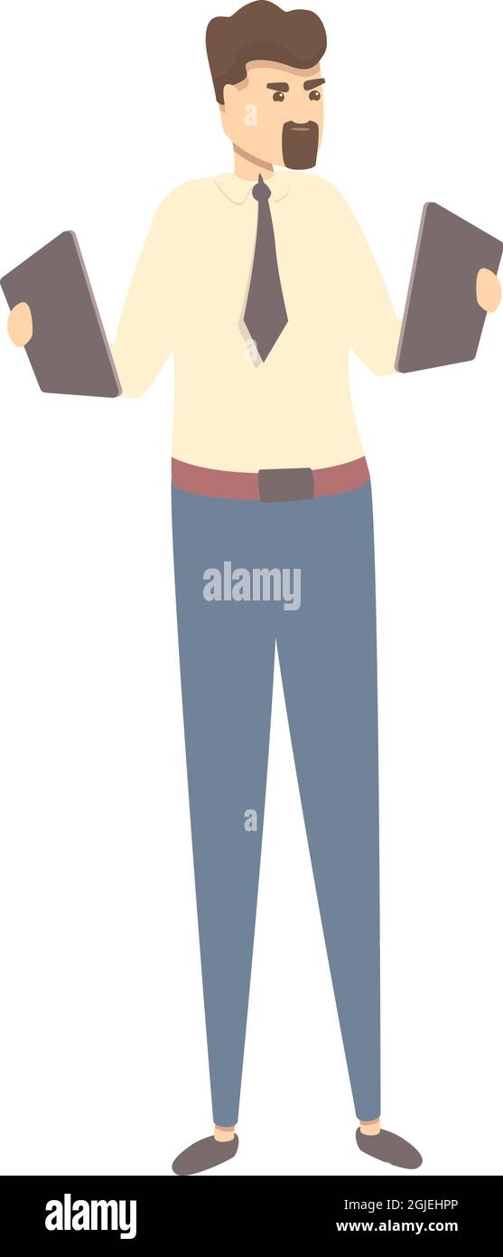 Manager seeking job icon cartoon vector. Work search. Business employee ...