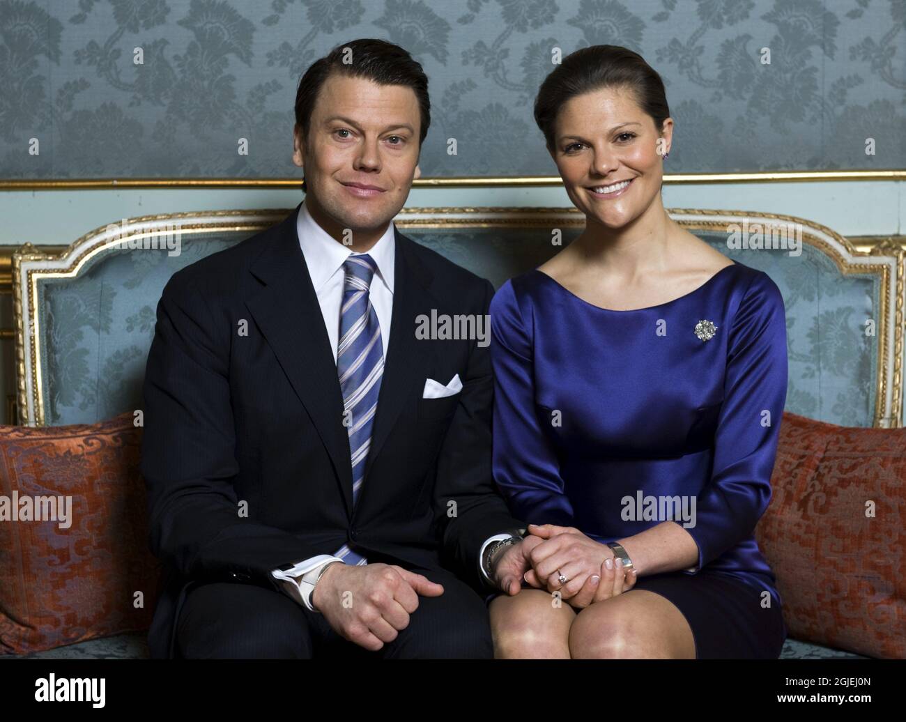 Daniel Westling and Crown Princess Victoria during an special interview ...