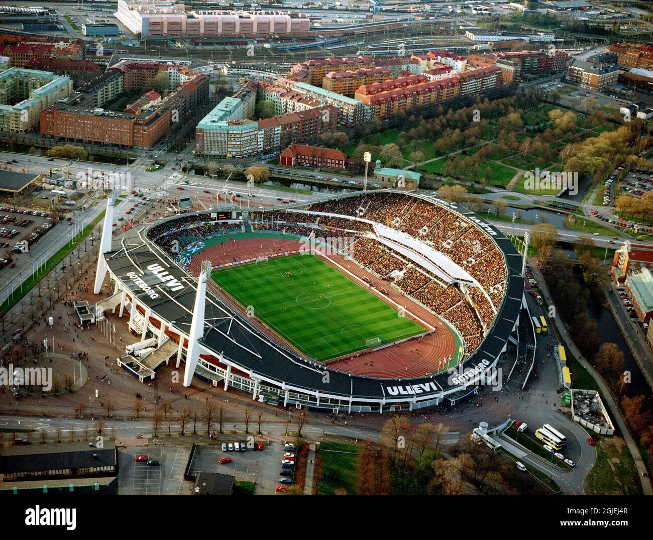 An aerial view of the Ullevi Stadium, home of IFK Gothenberg Stock ...