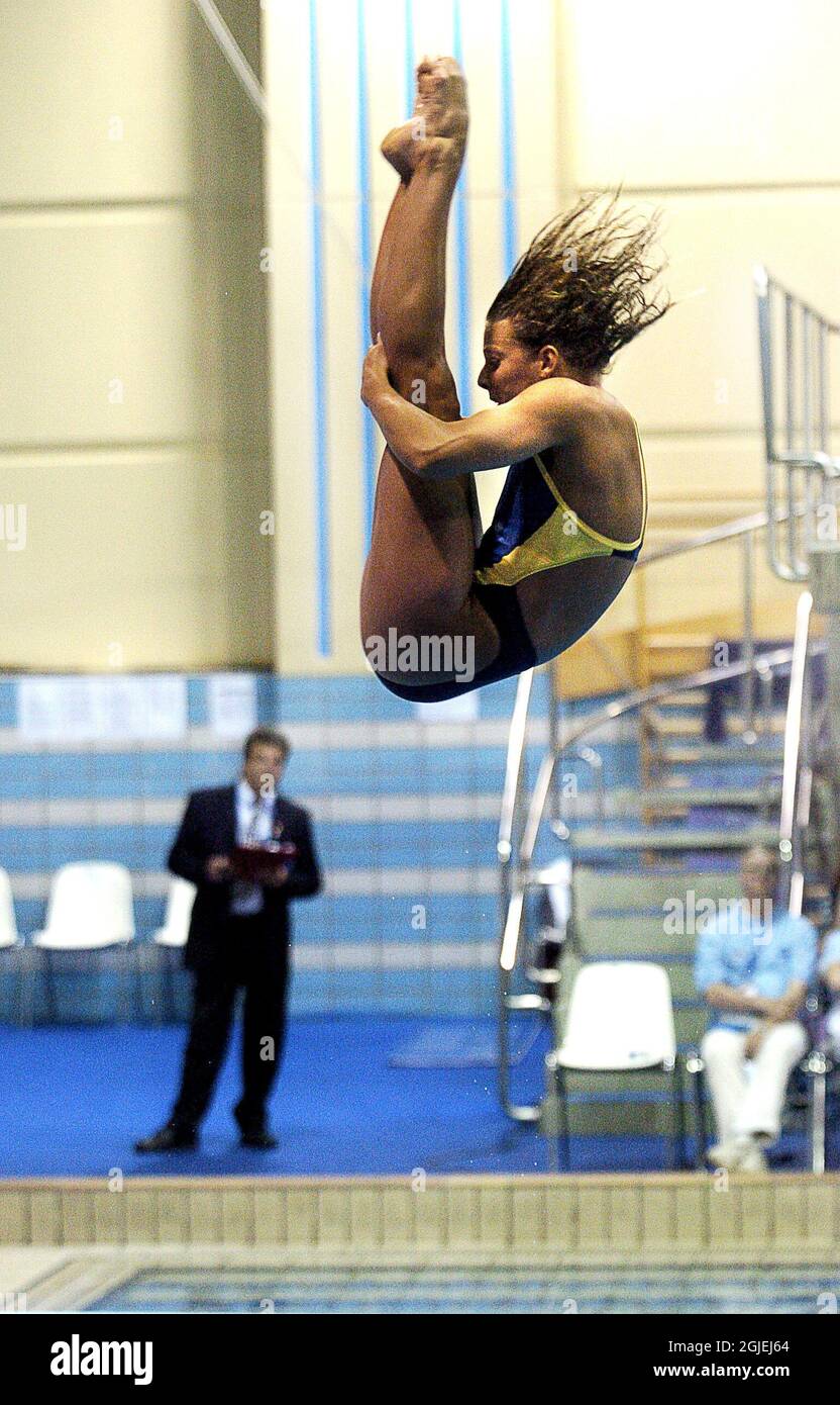 Swedish diver Anna Lindberg in action during the 1metre dive Stock ...