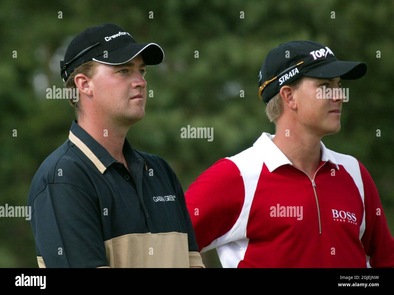 Peter Hanson (L) and Henrik Stenson share second place in the ...