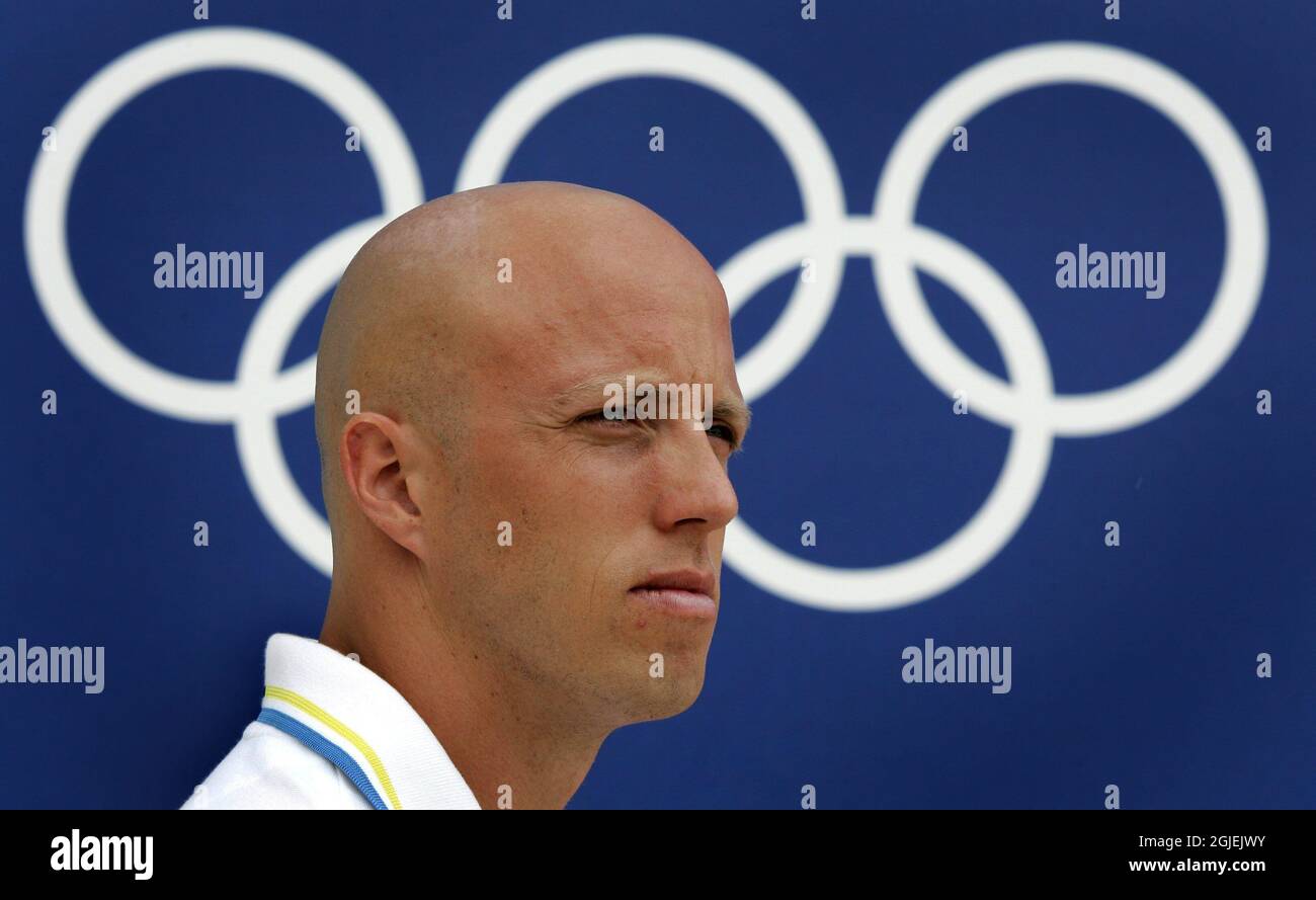 Swedish swimming star Lars Frolander Stock Photo - Alamy