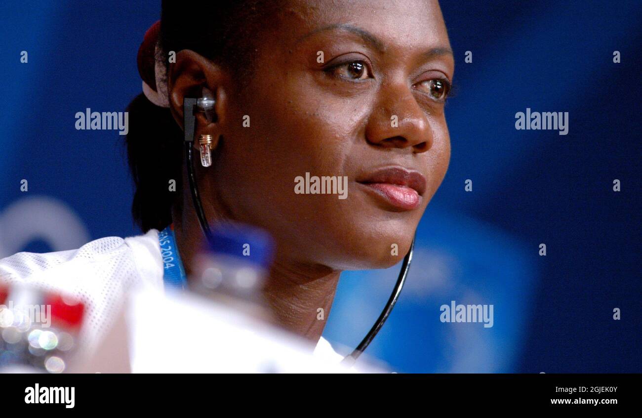 44 year old athletics legend Merlene Ottey who is competing for ...