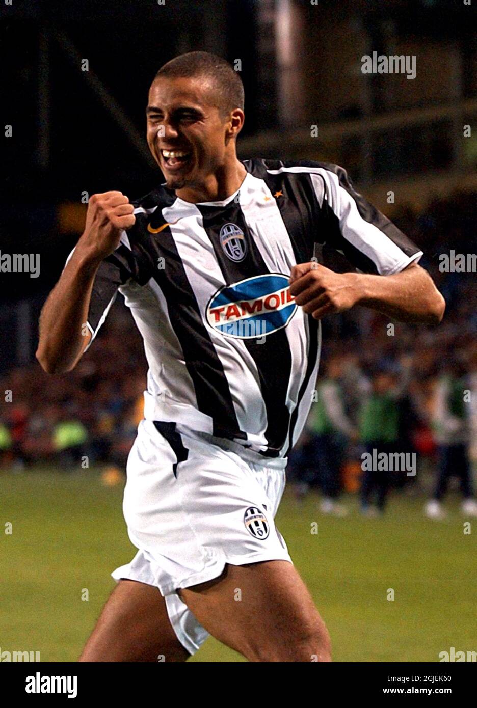 Juventus david trezeguet celebrates scoring his sides second goal hi ...