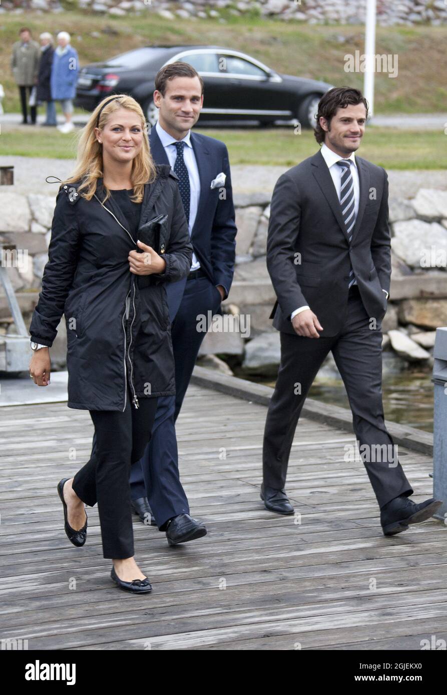 Swedish Princess Madeleine with boyfriend Jonas Bergstrom, left, and ...