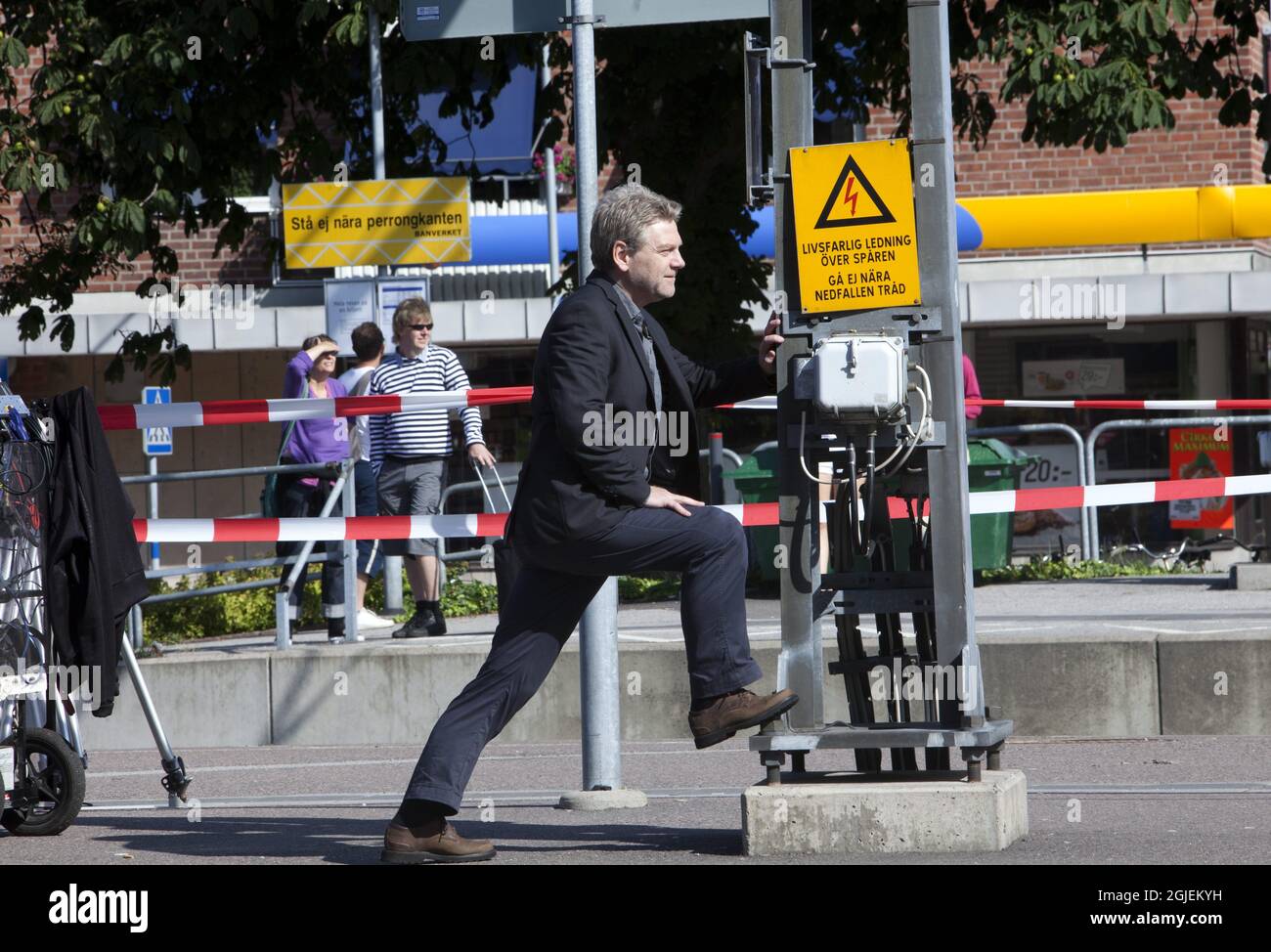 Actor Kenneth Branagh is seen during filming of a new Wallander movie ...