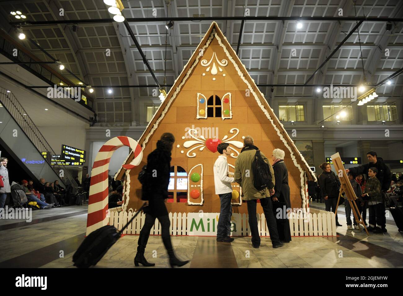 Sweden's largest gingerbread house was assembled on Friday in the ...
