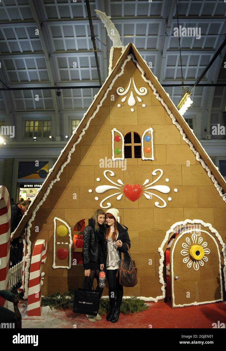 Sweden's largest gingerbread house was assembled on Friday in the ...