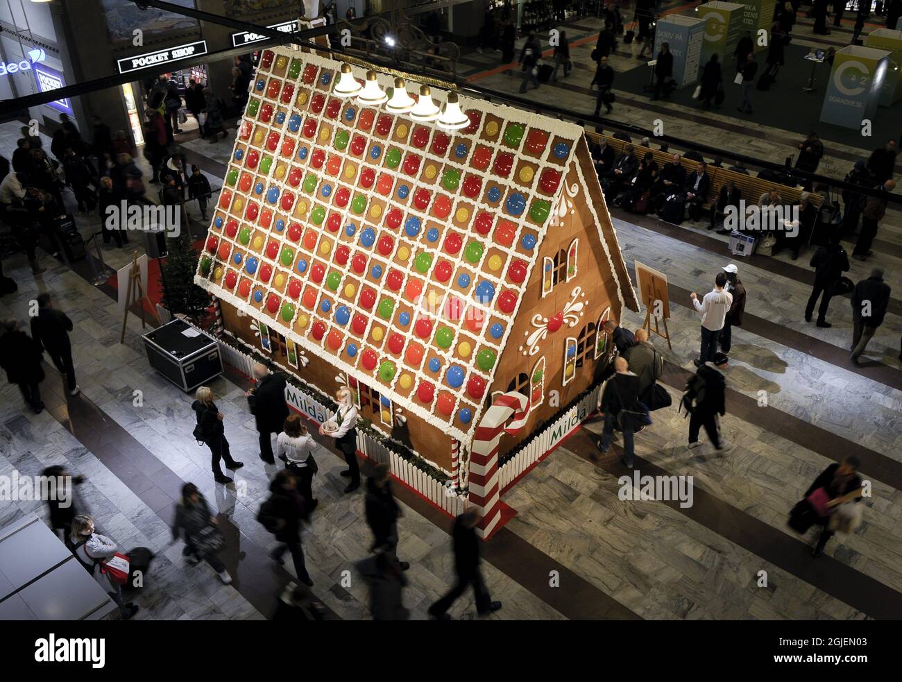 Sweden's largest gingerbread house was assembled on Friday in the ...