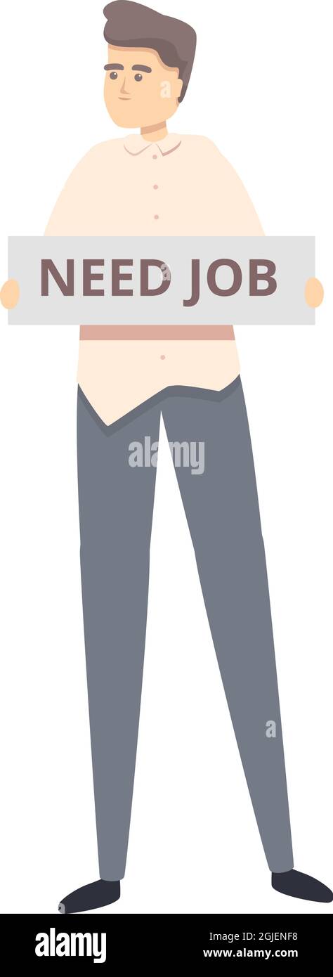 Student need job icon cartoon vector. Computer question. Laptop work ...