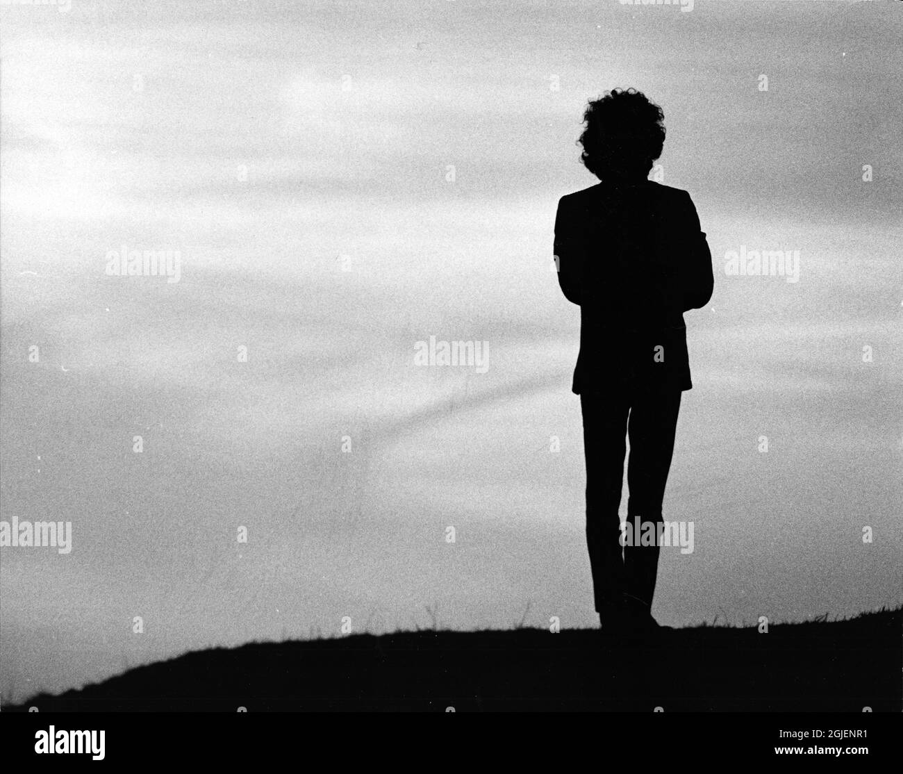 U.S. rock singer Bob Dylan standing at Kronborg Castle in Elsinore ...