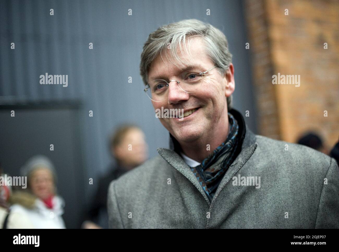Victor Muller, Chairman of Spyker Cars arrives at the Saab museum in ...