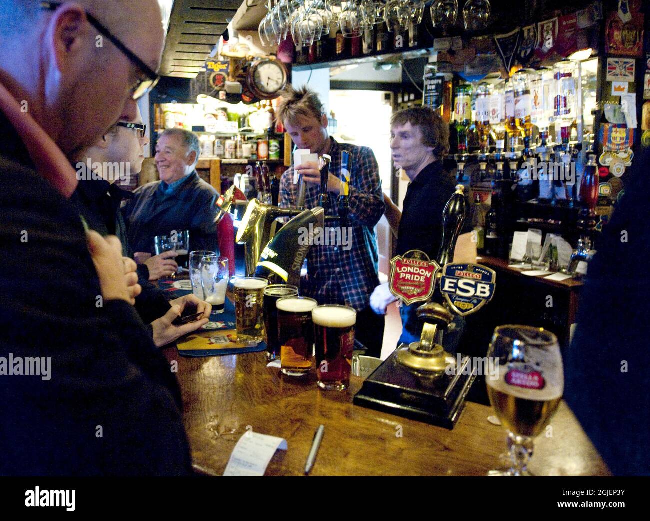 The Tudor Arms on Grevgatan Street in Stockholm, Sweden. The 40 year ...