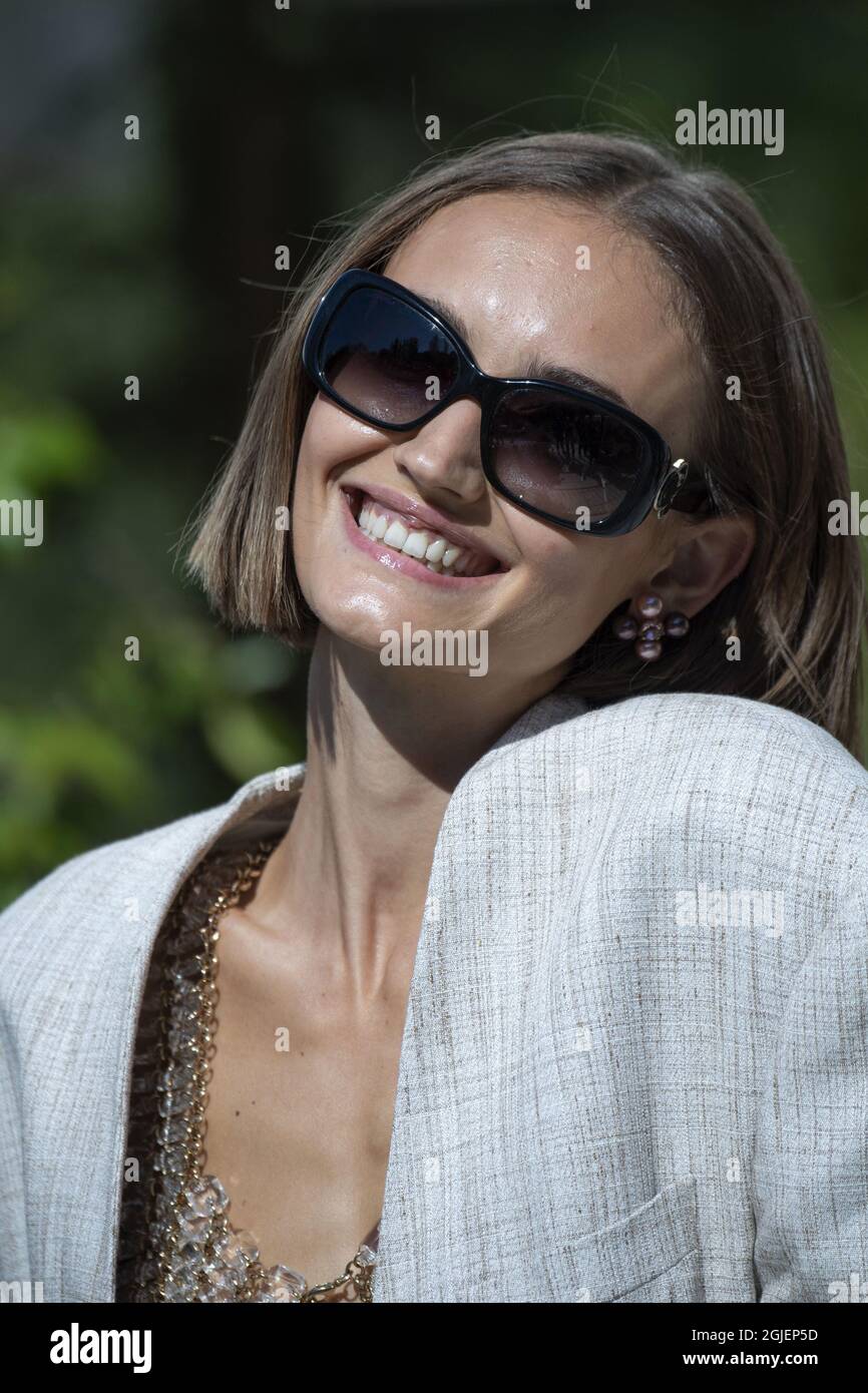Beatrice Brusco arriving at the Excelsior Hotel as part of the 78th ...