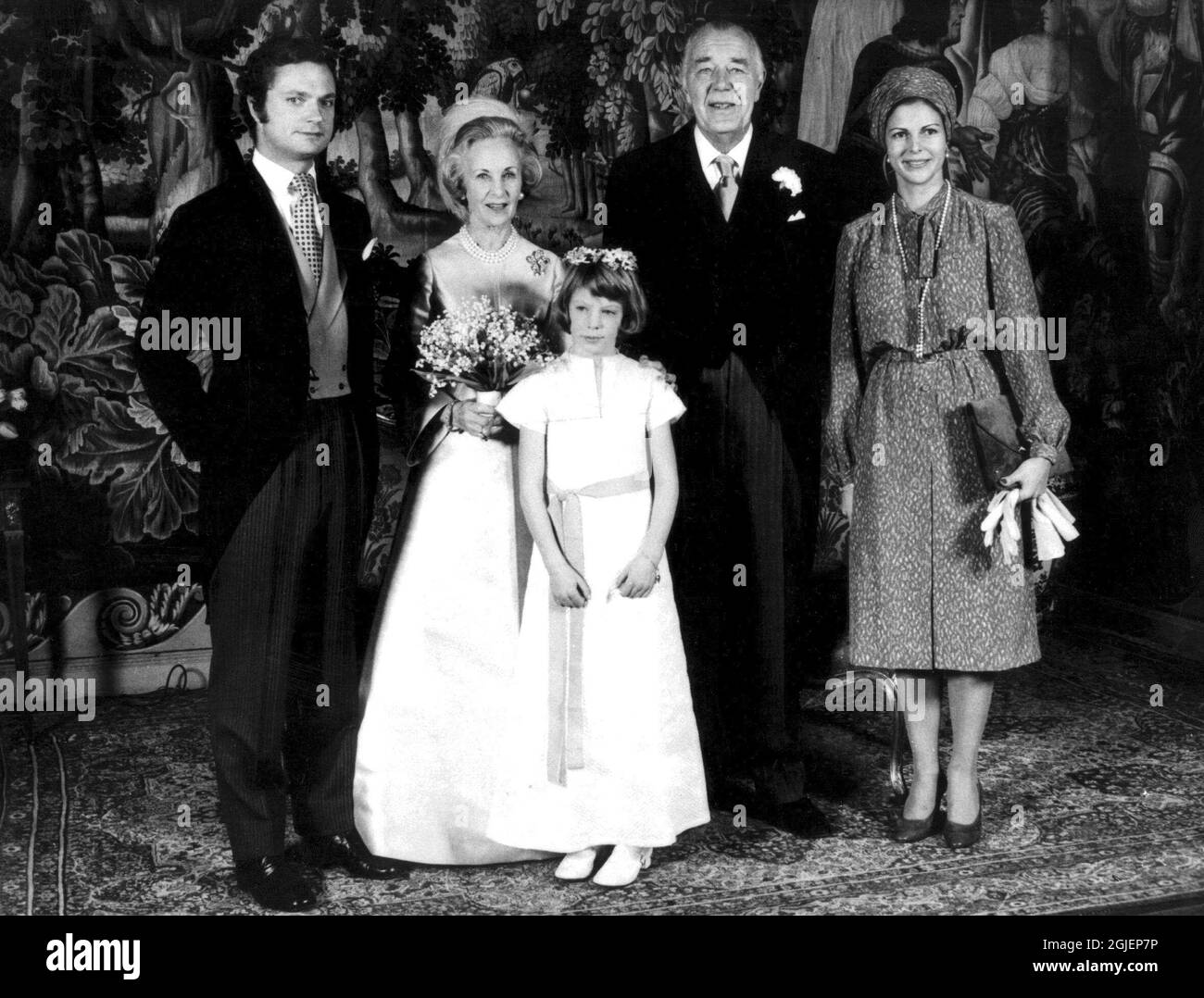 The official wedding photo from the wedding of Princess Lilian and ...