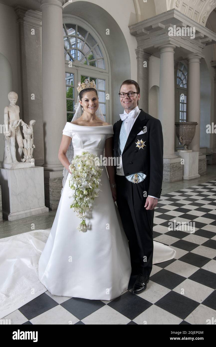 Crown Princess Victoria and Prince Daniel posing together at the Royal ...