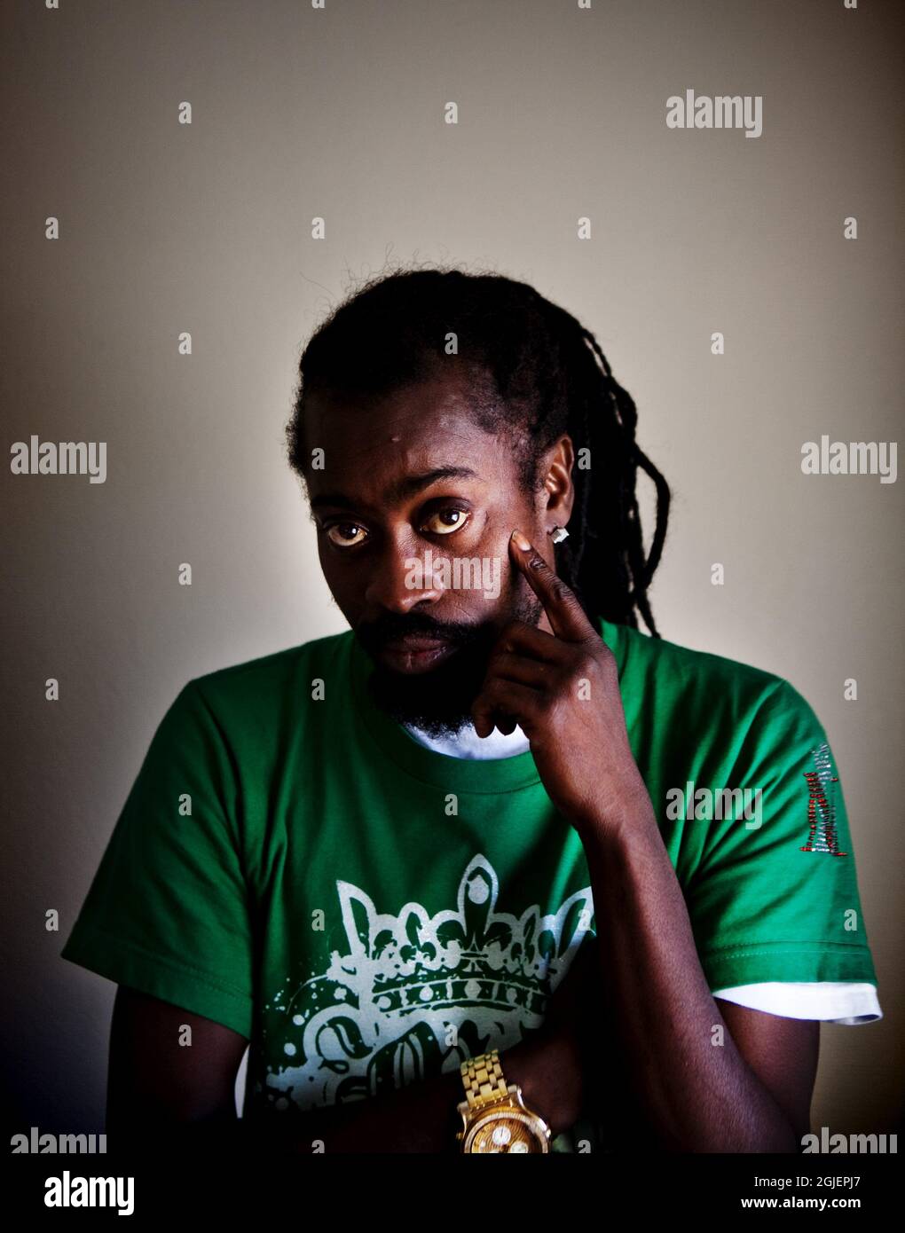 Jamaican reggae artist Beenie Man, Anthony Moses Davis photographed in ...