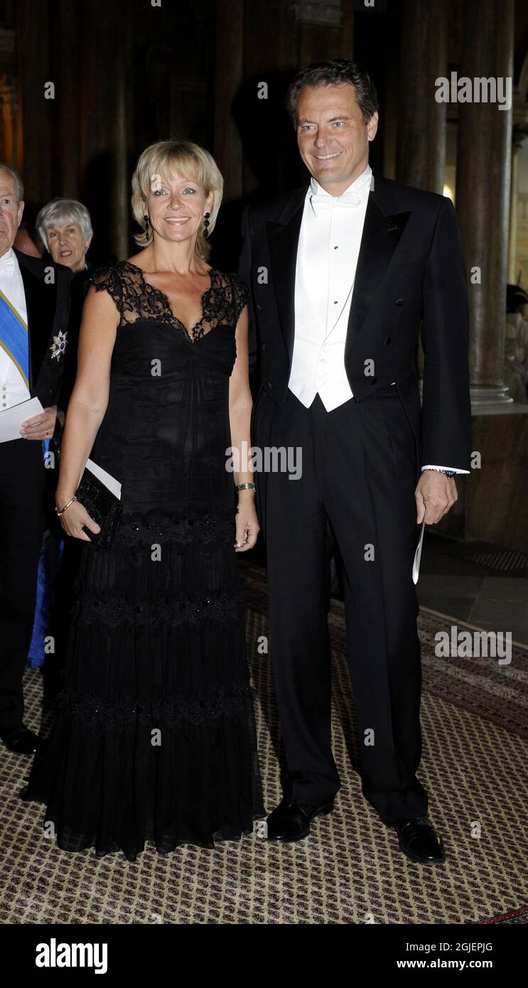 Swedish businessman Carl-Henric Svanberg and his wife Agneta Skoog ...