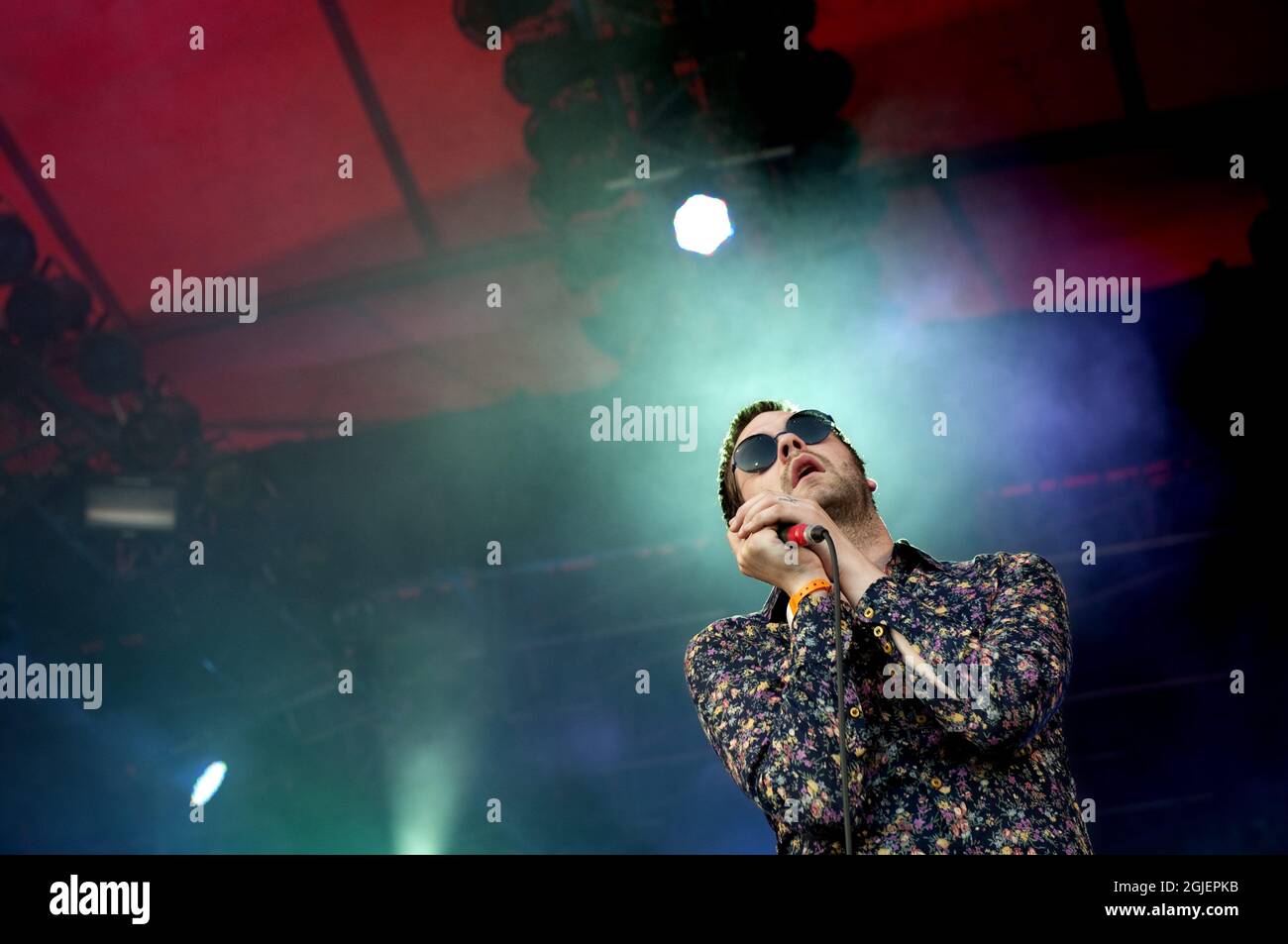 Kasabian perform at the Orange scene during the Roskilde festival in ...