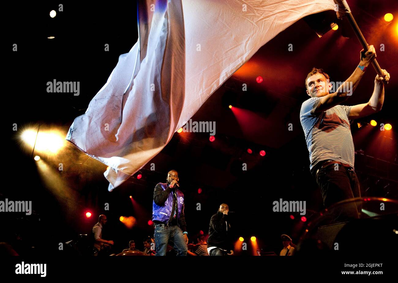 Gorillaz perform at the Orange scene during the Roskilde festival in ...