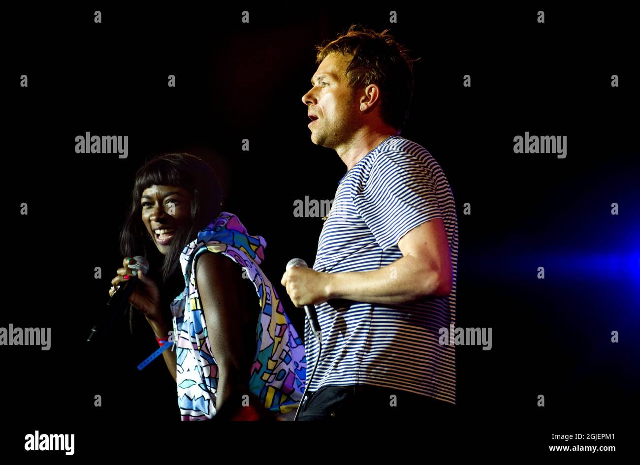 Gorillaz perform at the Orange scene during the Roskilde festival in ...