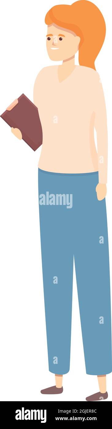 Girl hr manager icon cartoon vector. Office interview. Work hiring ...