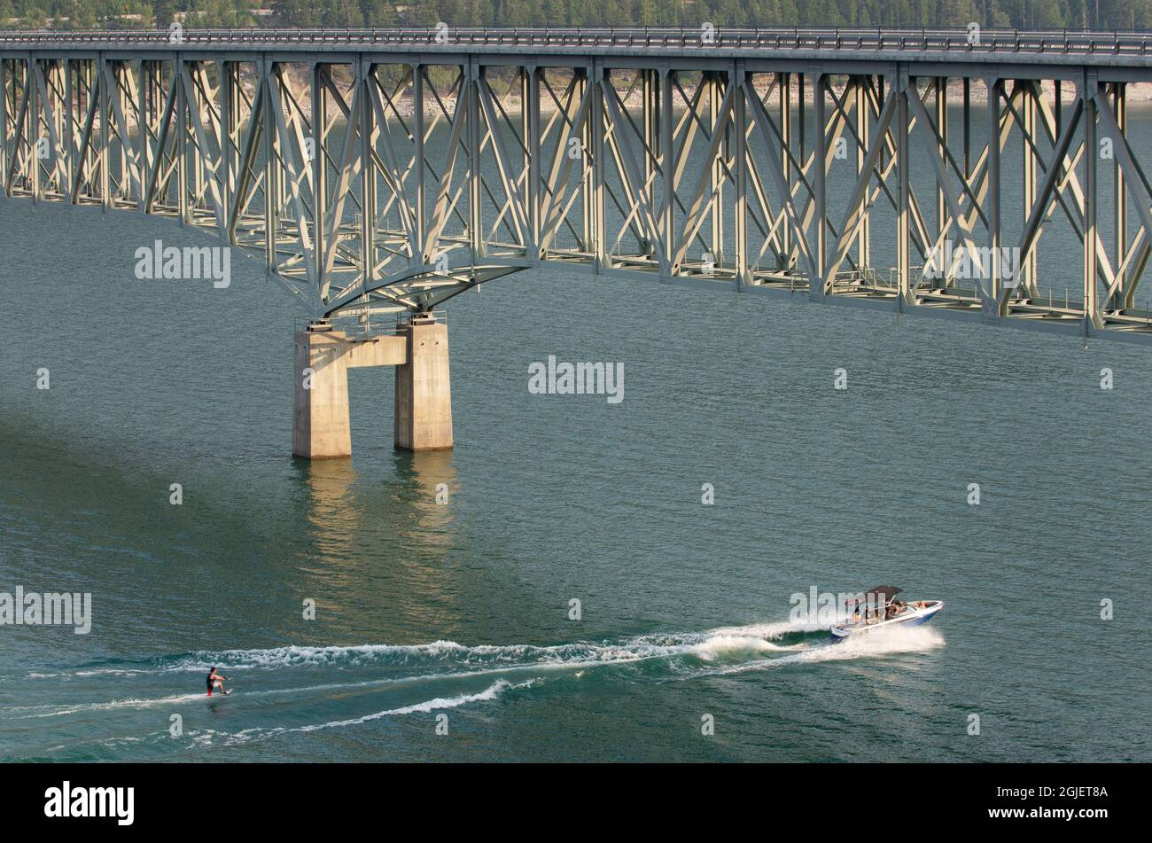 Koocanusa Bridge spanning the Koocanusa Reservoir is the longest and ...