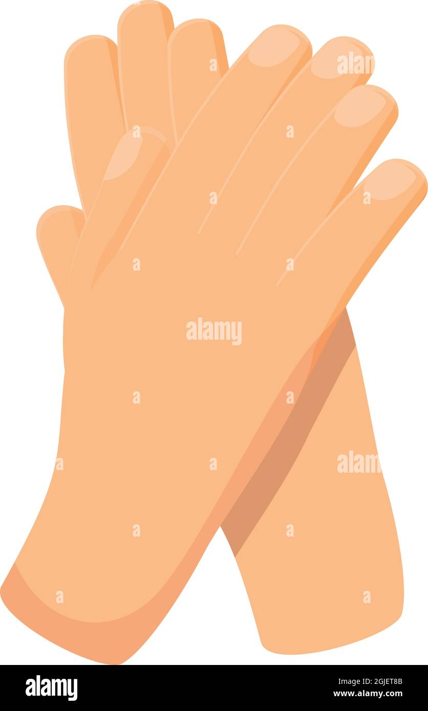 Crowd hand clap icon cartoon vector. Encourage applause. People concert ...