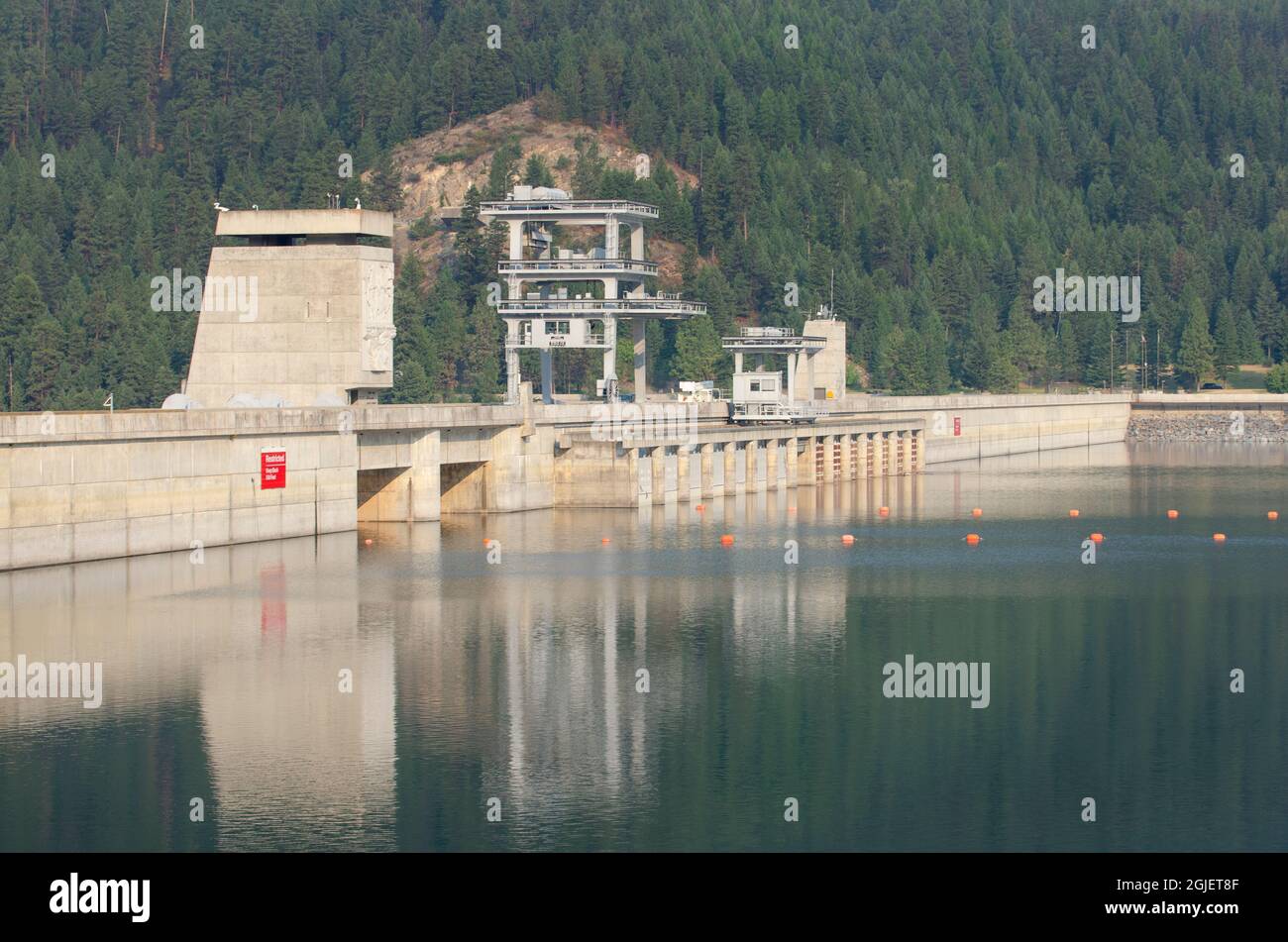 Libby Dam, impounding the Kootenai River and creating Lake Koocanusa in ...