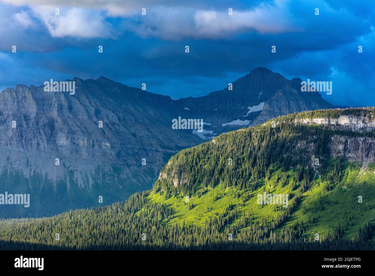 Heavy Runner and Citadel Mountain in Glacier National Park, Montana ...
