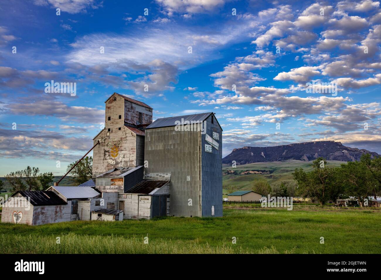 Small town of Square Butte, Montana, USA Stock Photo - Alamy
