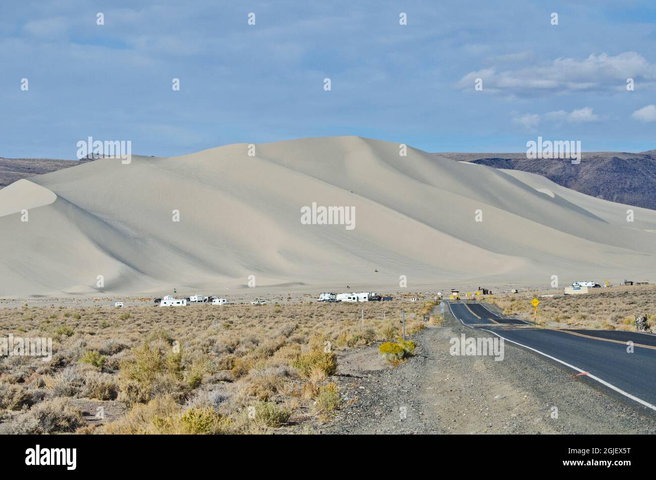 USA, Nevada, Fallon. Sand Mountain Recreation Area and scenic dunes ...