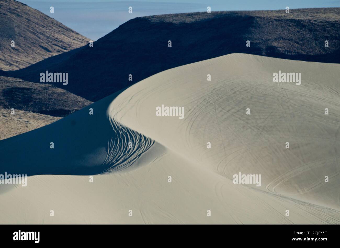 USA, Nevada, Fallon. Sand Mountain Recreation Area and scenic dunes ...