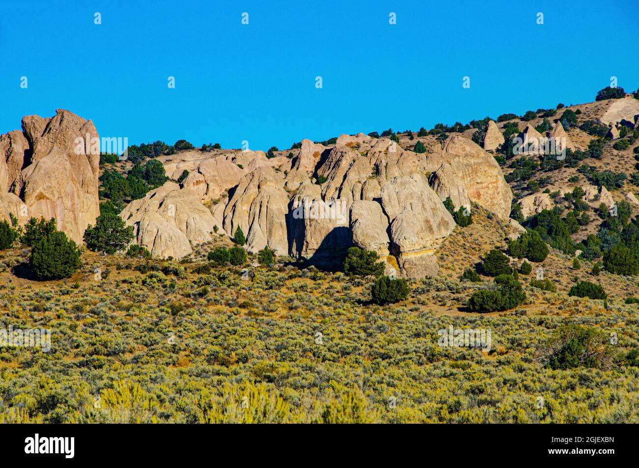 USA, Nevada, Black Rock Desert, Isolated Rock Formation Stock Photo - Alamy