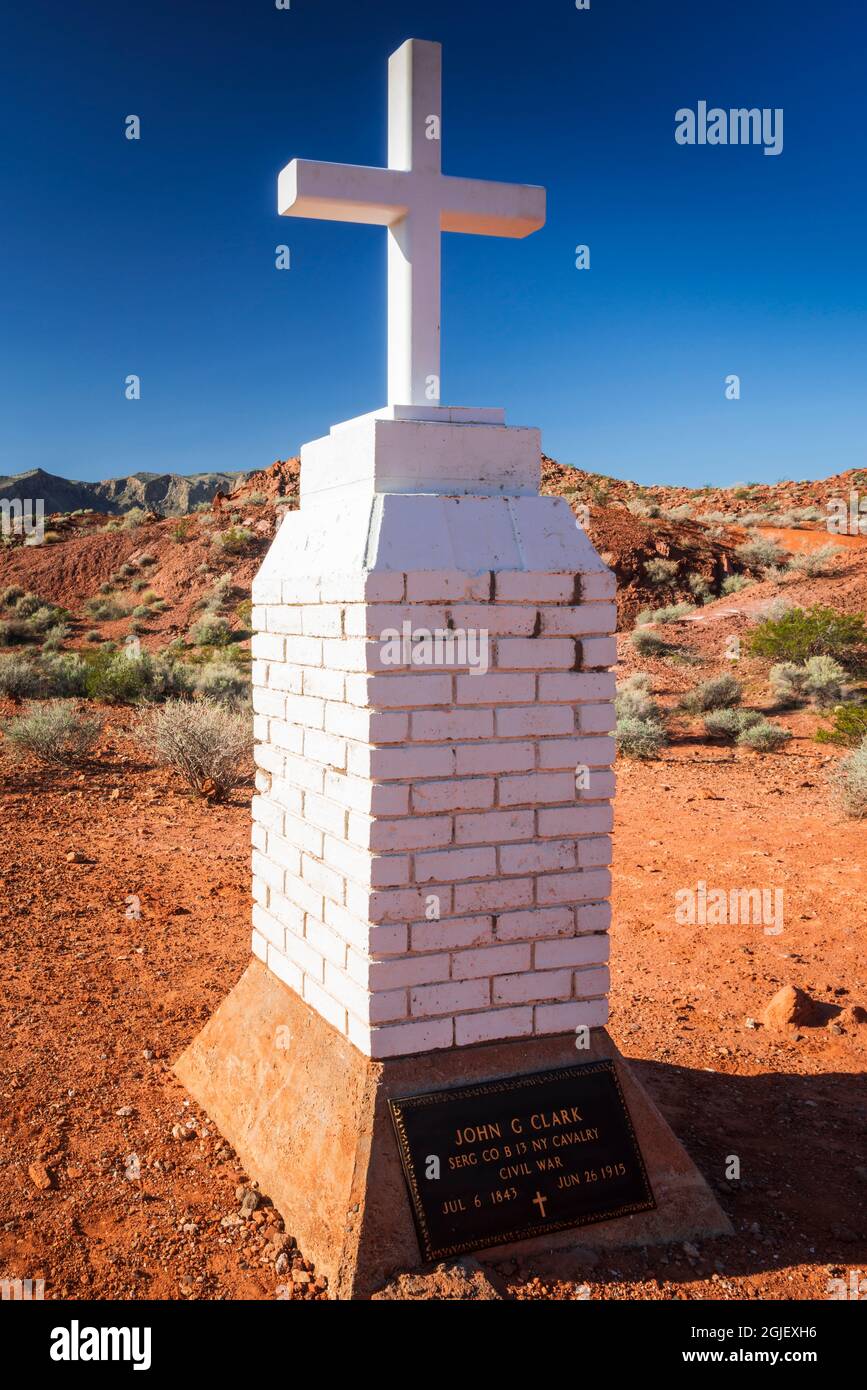 Civil War veteran John B. Clark memorial, Valley of Fire State Park ...
