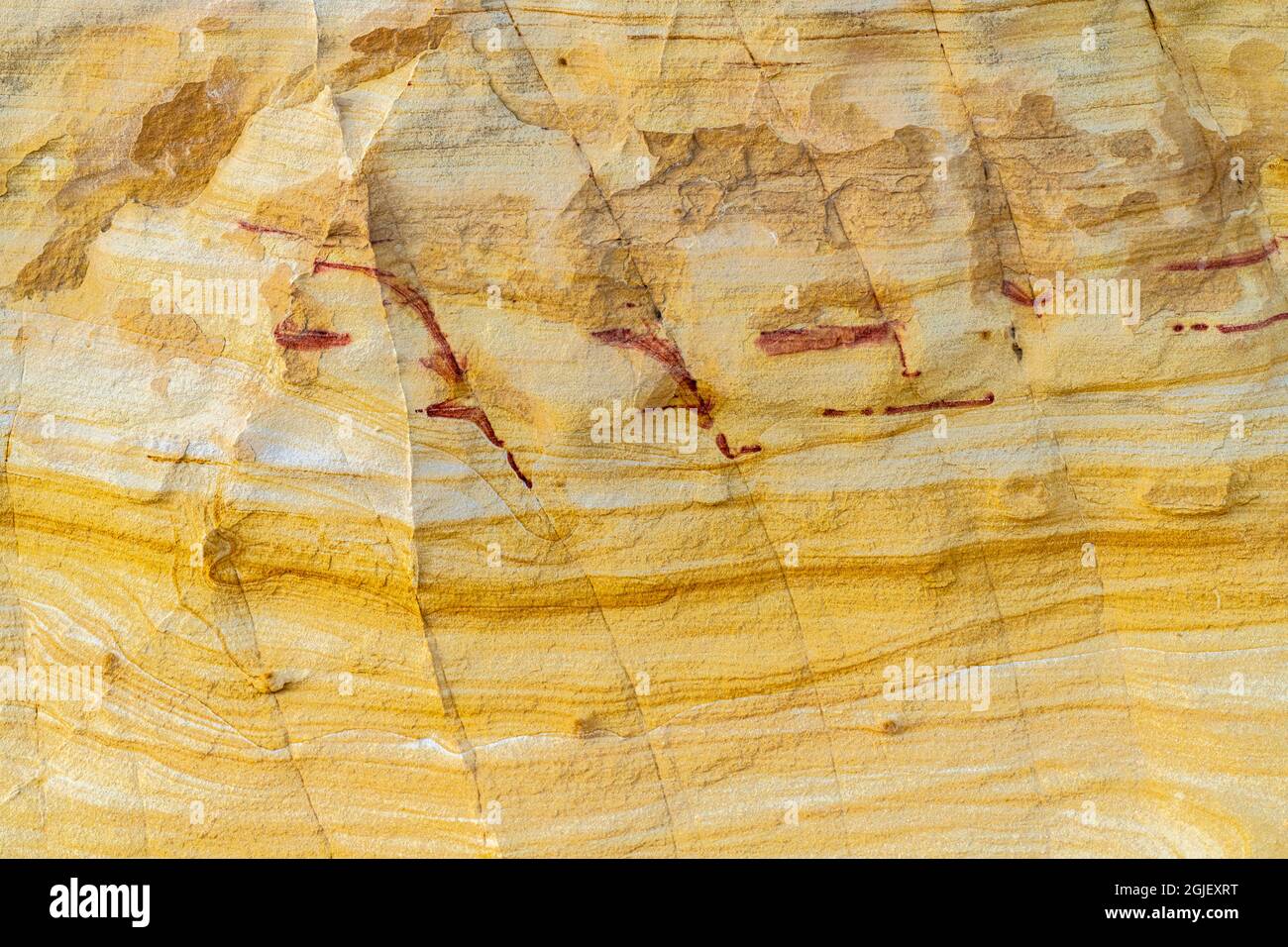 USA, New Mexico. Hoodoo textures in Ojito Wilderness Stock Photo - Alamy