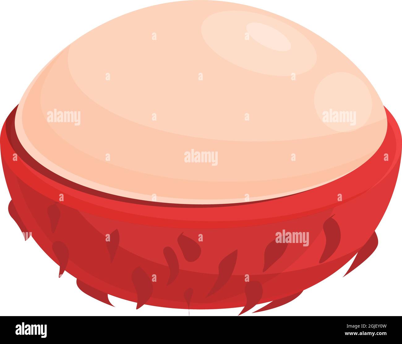 Exotic rambutan icon cartoon vector. Tropical fruit. Sweet rambutan ...