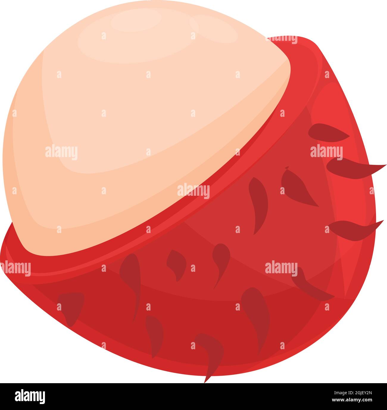 Fruity rambutan icon cartoon vector. Tropical fruit. Thai rambutan ...